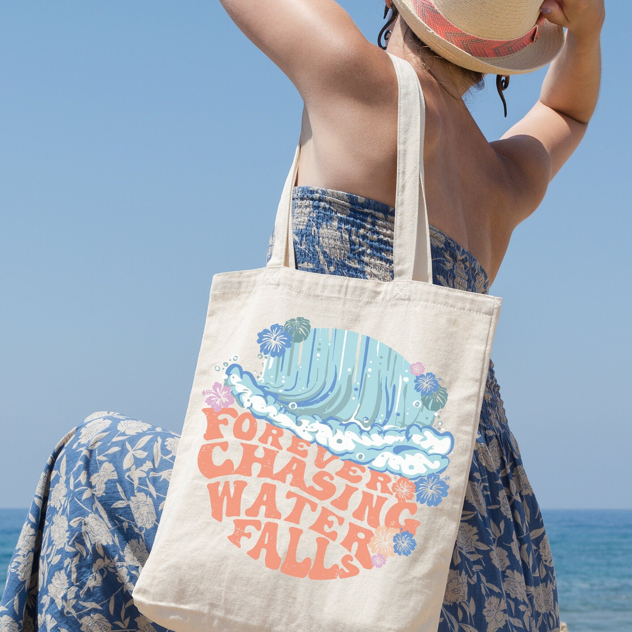 Forever Chasing Waterfalls PNG, Beach Sublimation, Retro Beach Png ...