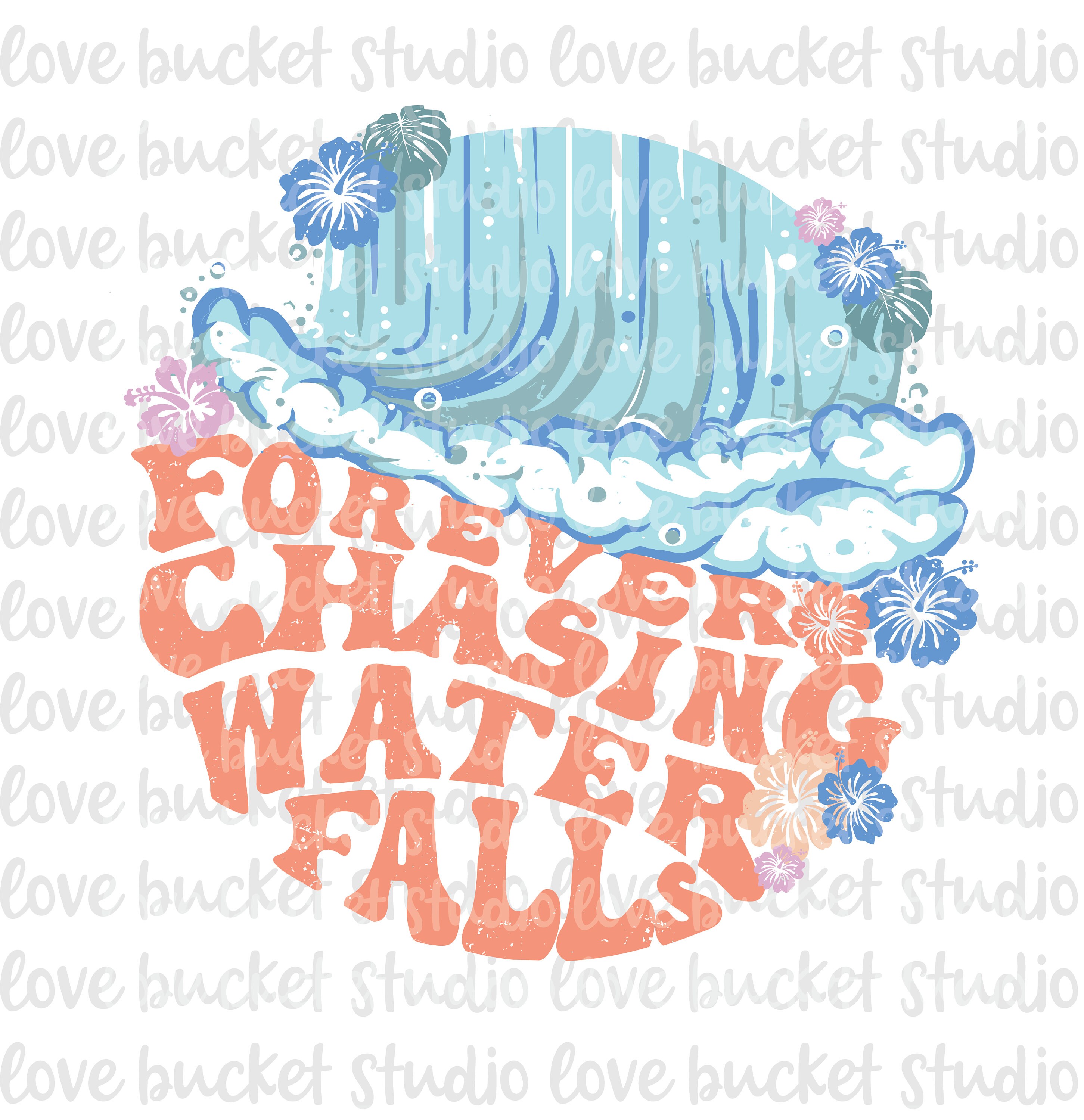 Forever Chasing Waterfalls PNG, Beach Sublimation, Retro Beach Png ...