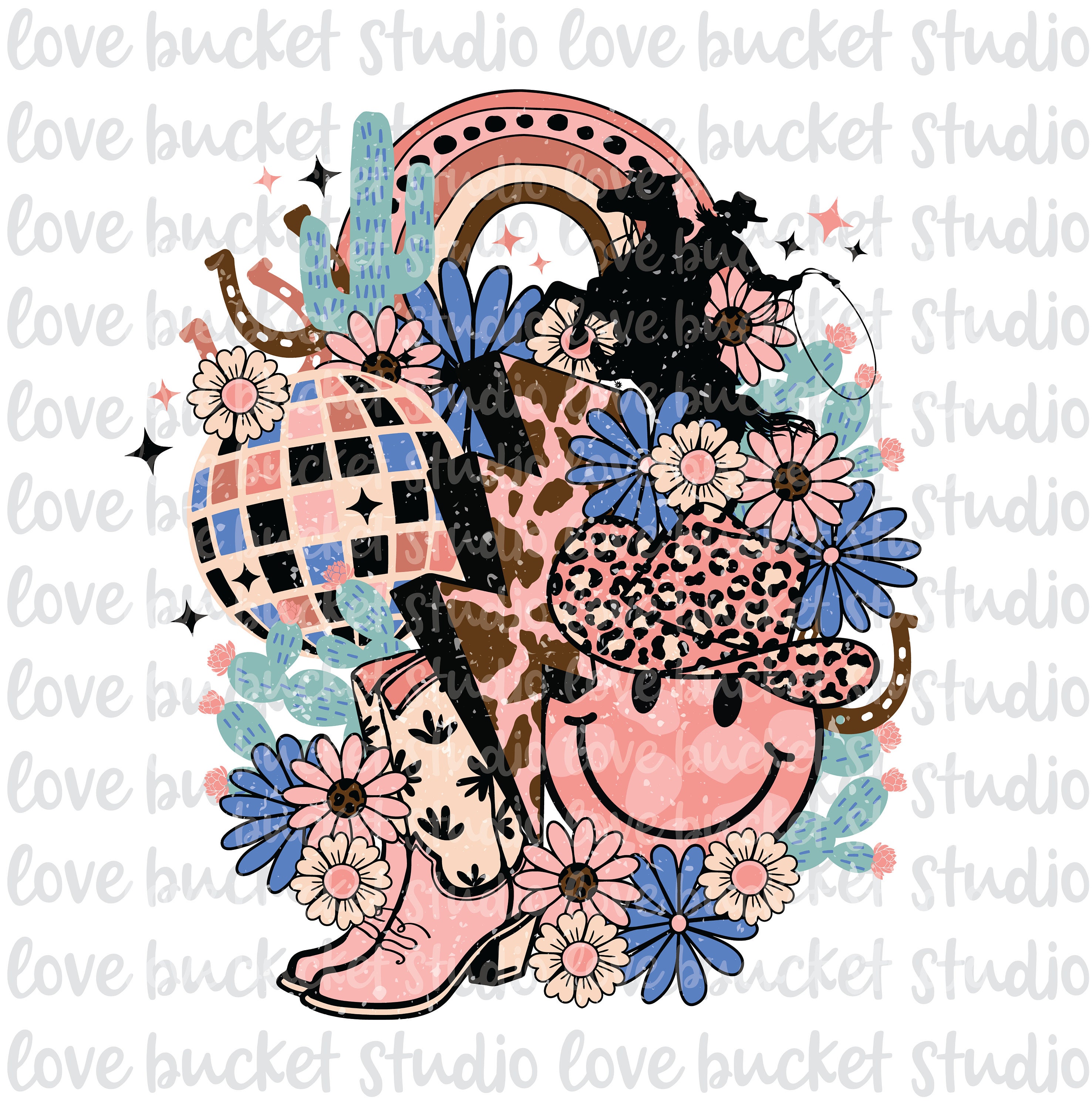 Retro Groovy Cowgirl Png, Retro Western Png, Cowboy Png, Rodeo Png ...