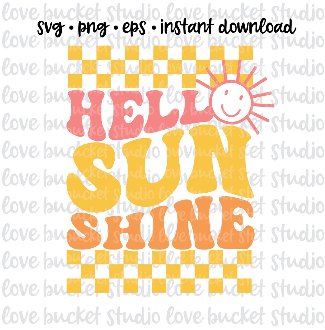 Hello Sun SVG, PNG Retro Summer Svg, Retro Beach Svg, Tropical Png ...