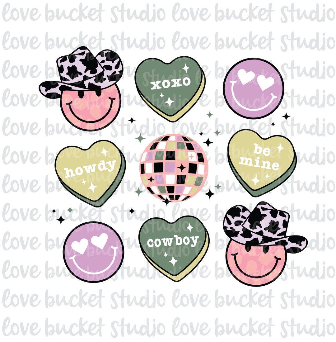 Valentines Day Png, Retro Groovy Cowboy Valentine Png,cowboy Candy ...