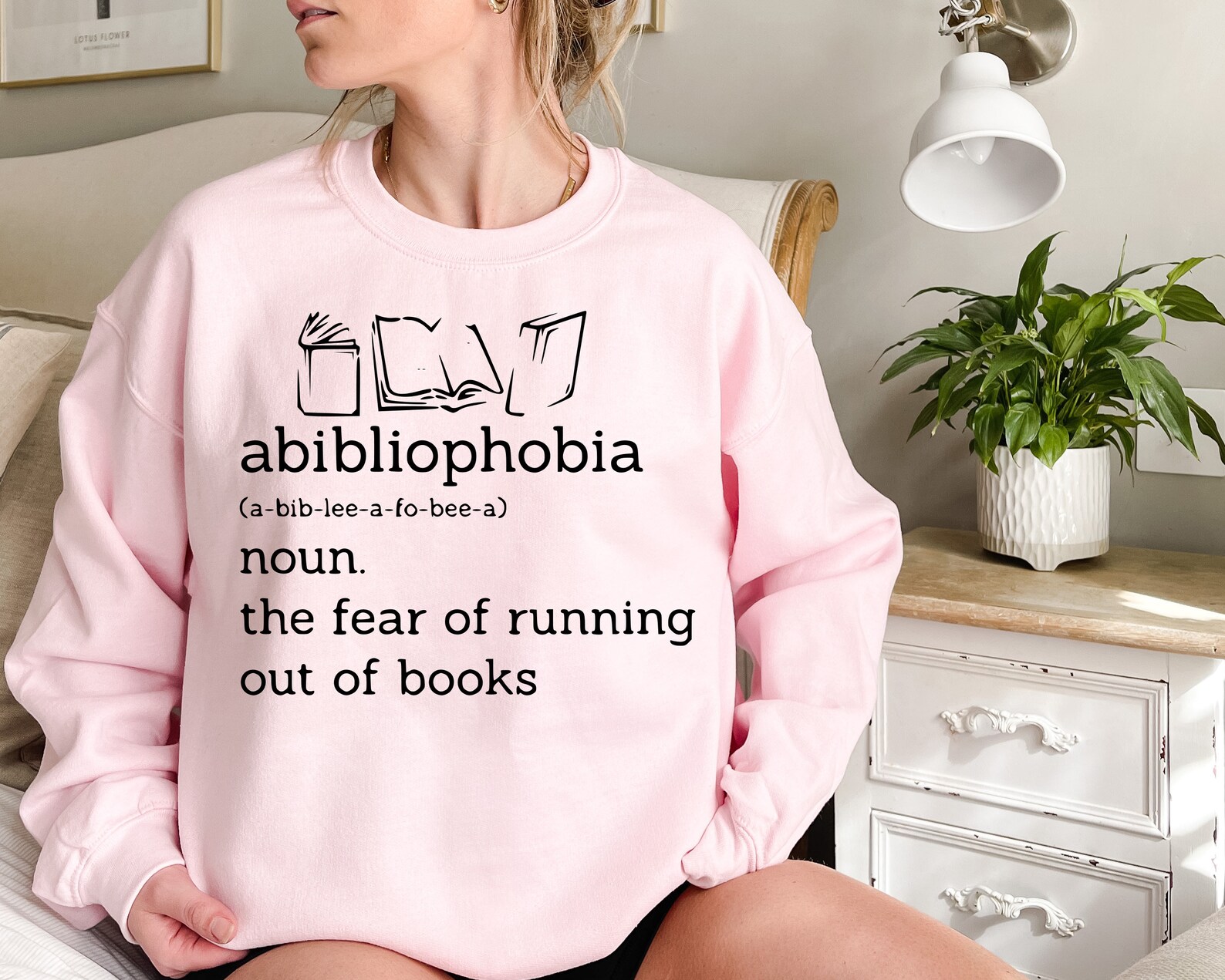 Abibliophobia Sweatshirt Book Lover Gift Vintage Reader - Etsy