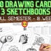 Semester of Drawing Task Cards & 3 Student Sketchbooks, Middle, High ...