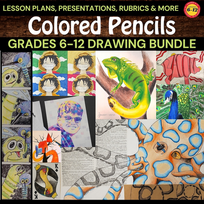 21 Middle School Art Lessons Bundle; High School Art Lesson Bundle ...