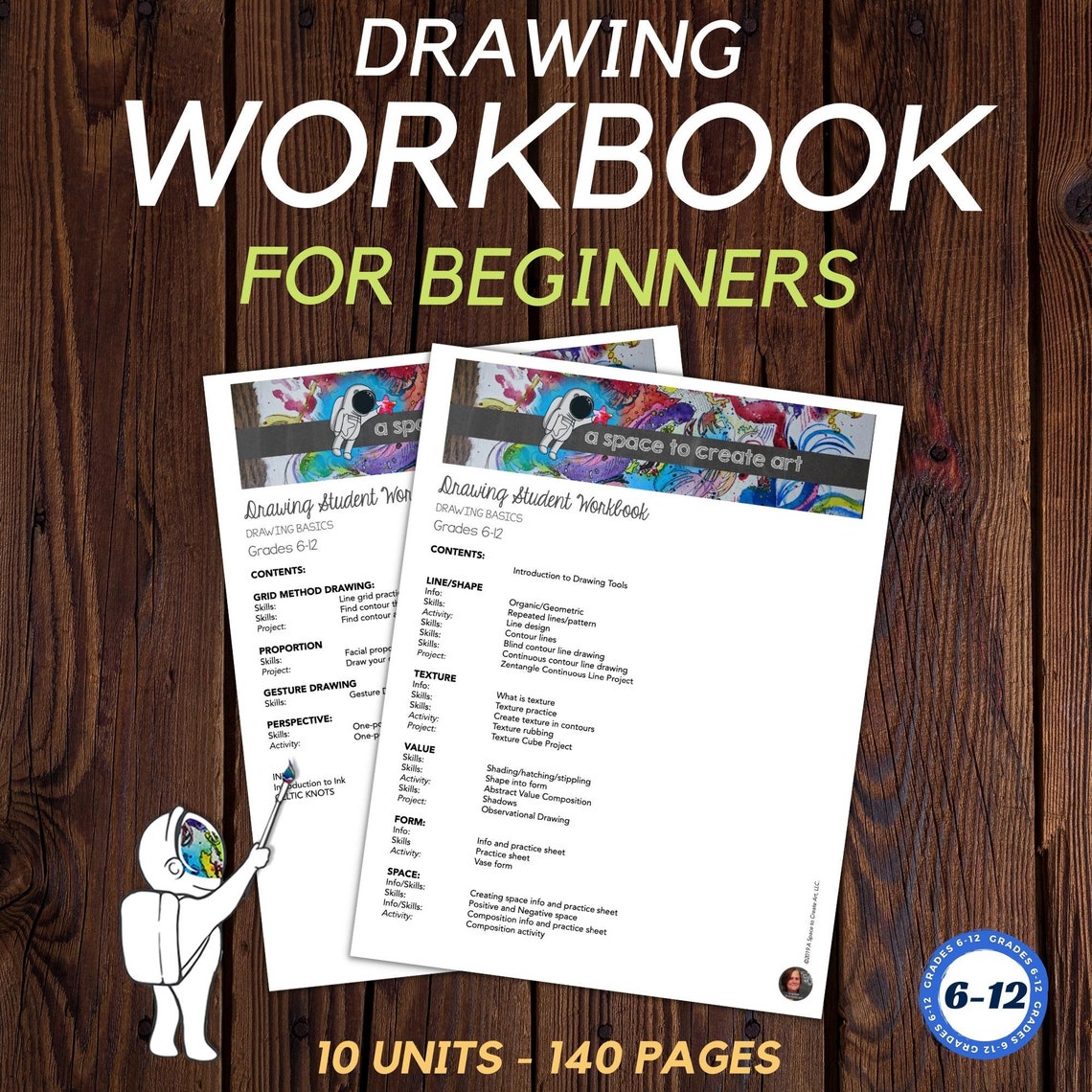 Drawing Workbook for Beginners, Middle School Drawing Workbook for ...