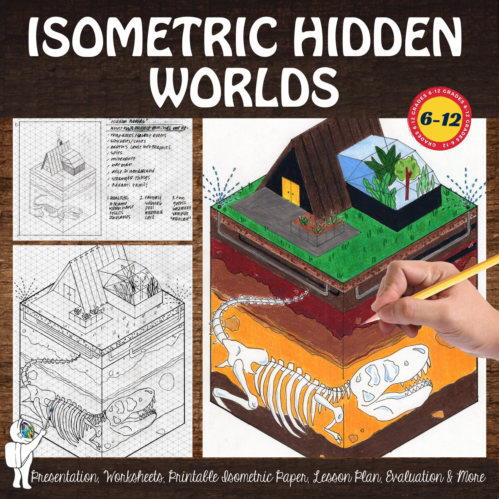 Isometric Subterranean Worlds, Perspective, High School Art Project ...