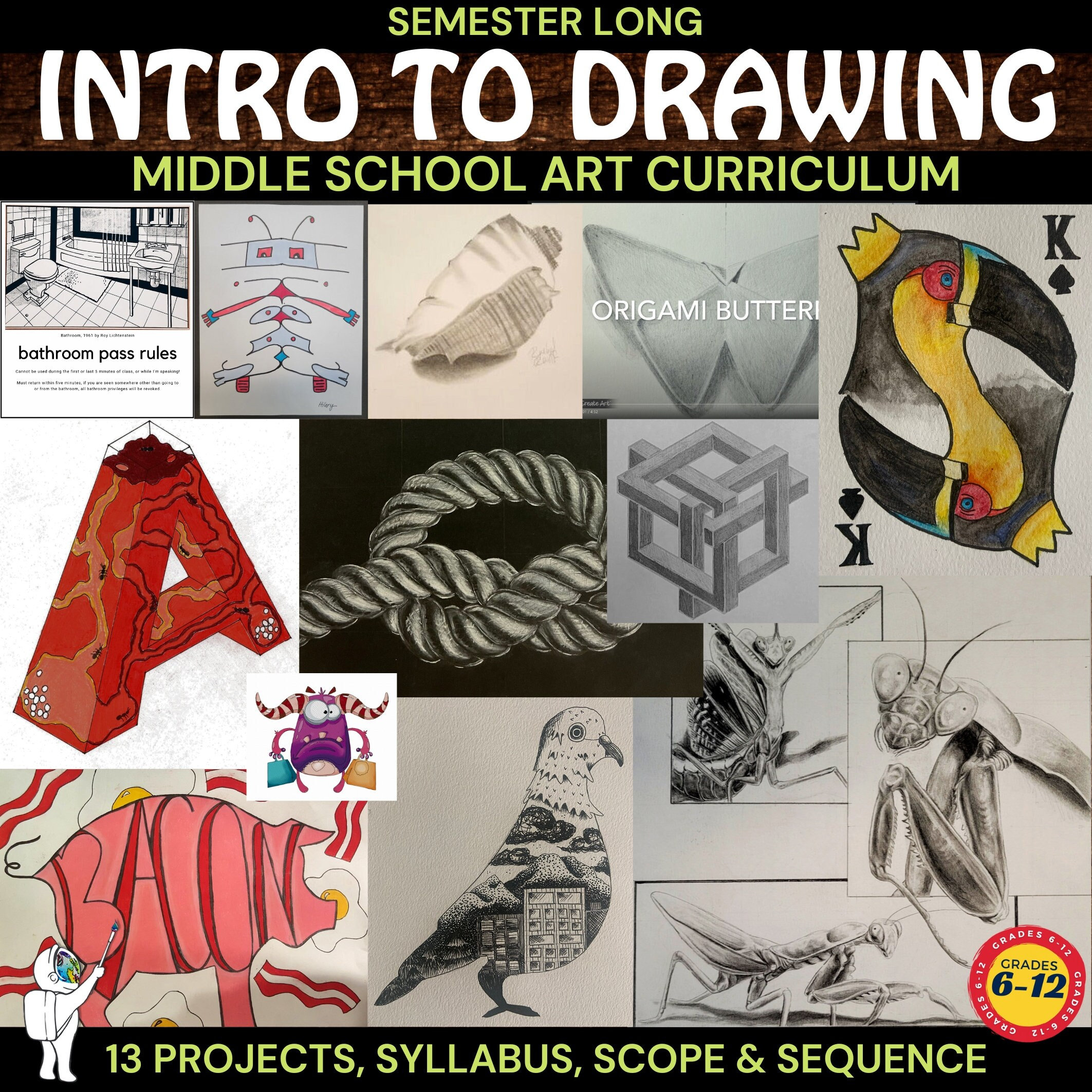 Introduction to Drawing for Middle School Art, Drawing for High School ...