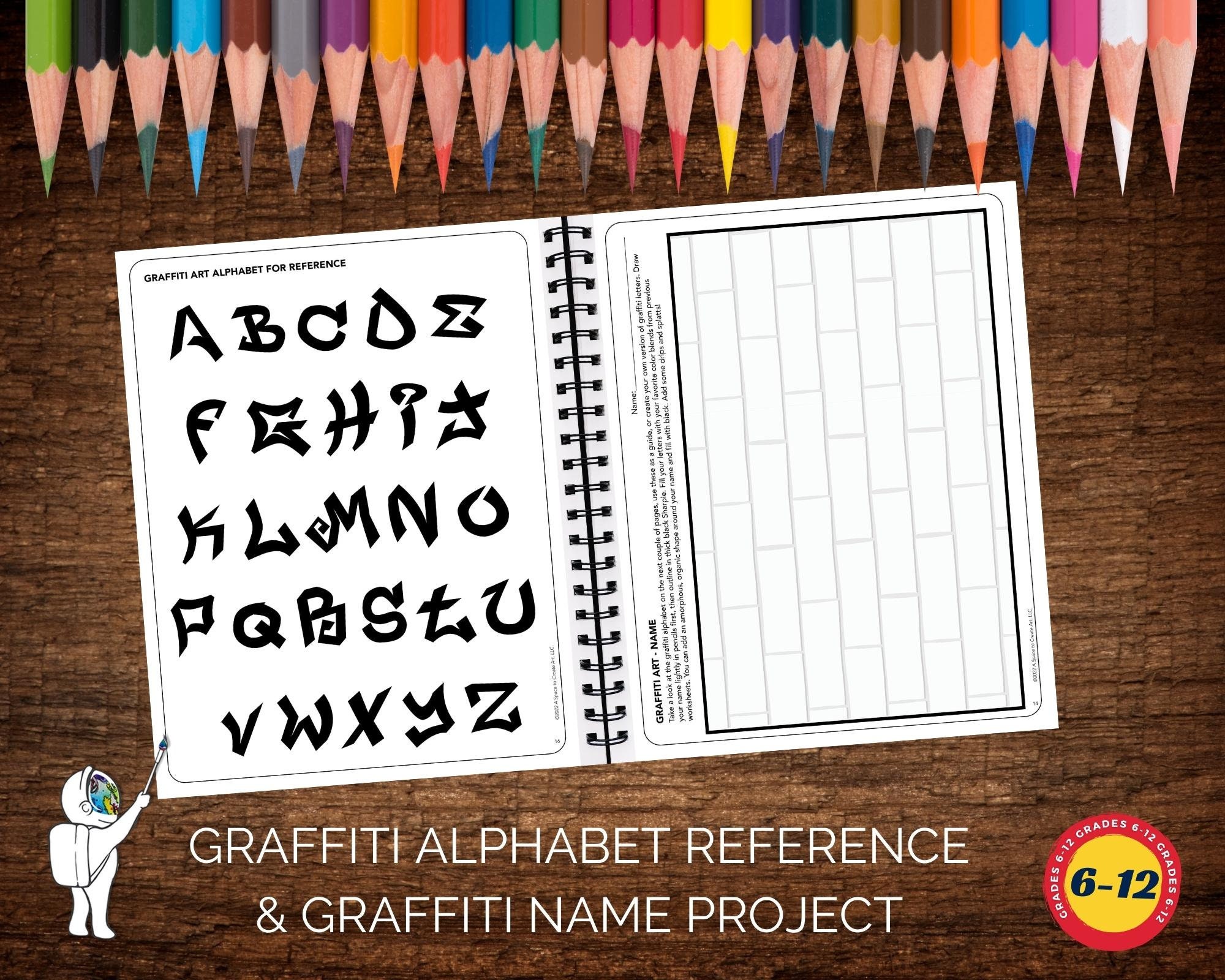 Drawing Workbook, How-to Draw Graffiti Workbook, Homeschool Art Lesson ...