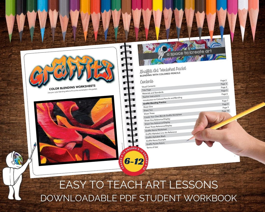 Drawing Workbook, How-to Draw Graffiti Workbook, Homeschool Art Lesson ...