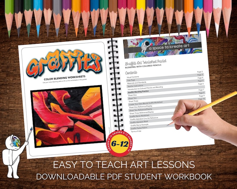 Drawing Workbook, How-to Draw Graffiti Workbook, Homeschool Art Lesson ...