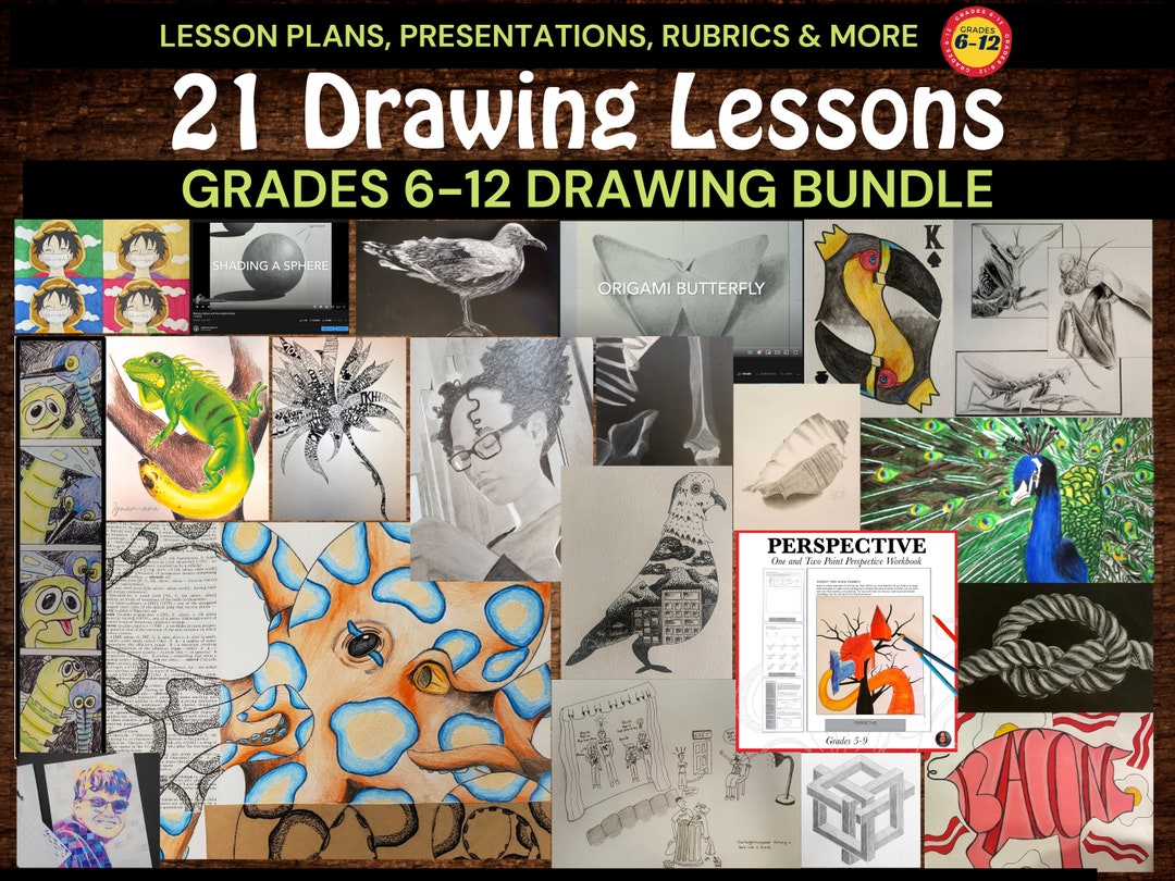 21 Middle School Art Lessons Bundle; High School Art Lesson Bundle; Middle School Art Projects ...