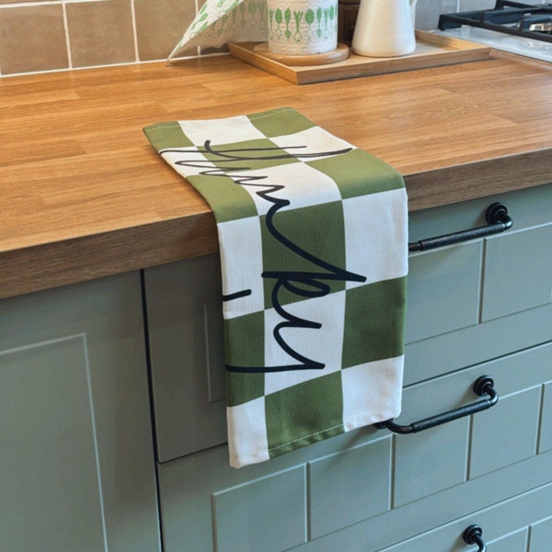 Hunky Dory Checkerboard Retro Tea Towel / Music Tea Towel / Bowie ...