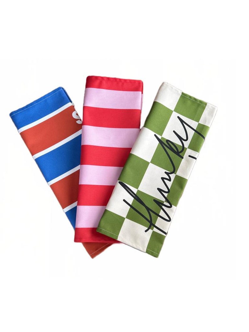 Hunky Dory Checkerboard Retro Tea Towel / Music Tea Towel / - Etsy