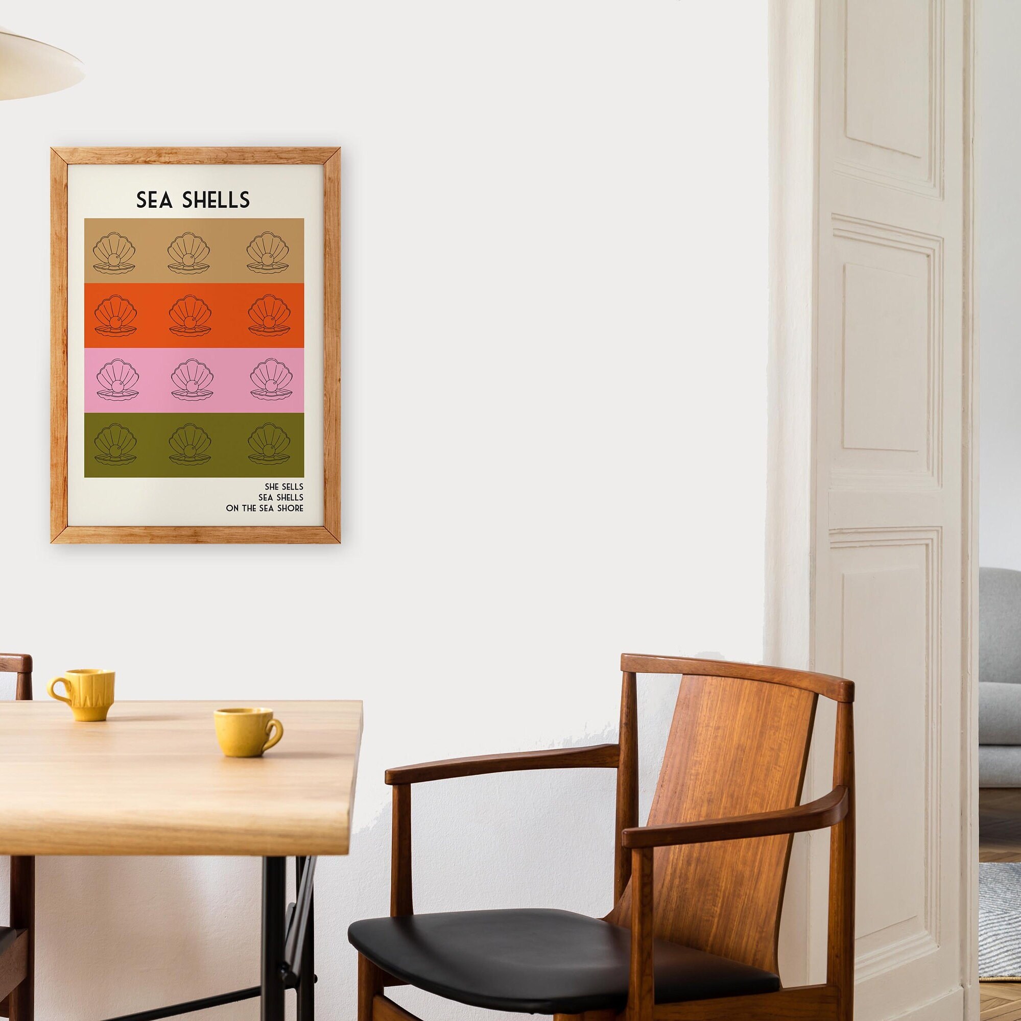 Sea Shells Nursery Rhyme Giclèe Art Print // Indie Art // A4 A3 A2 ...