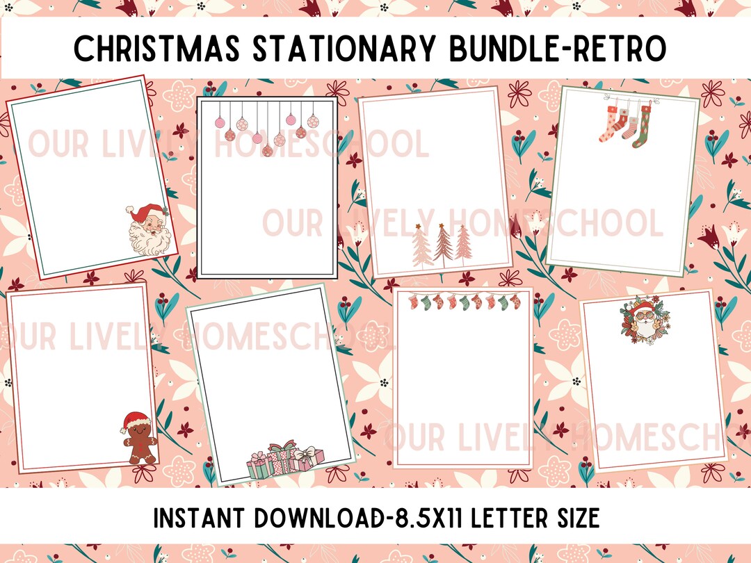 Christmas Printable Stationary/ Christmas Letter Head/ Cute Christmas ...