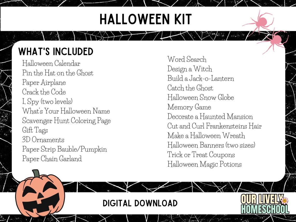 Halloween Activity Bundle/ Halloween Party Games Digital Download ...