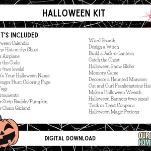 Halloween Activity Bundle/ Halloween Party Games Digital Download ...