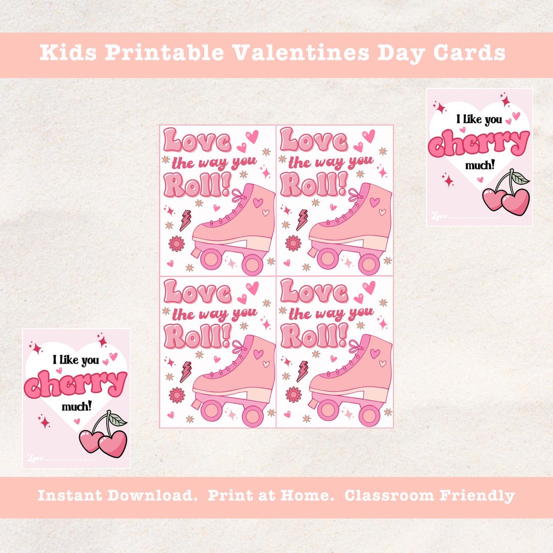 Groovy Valentine's Cards / Classroom Valentine's / Instant Download ...