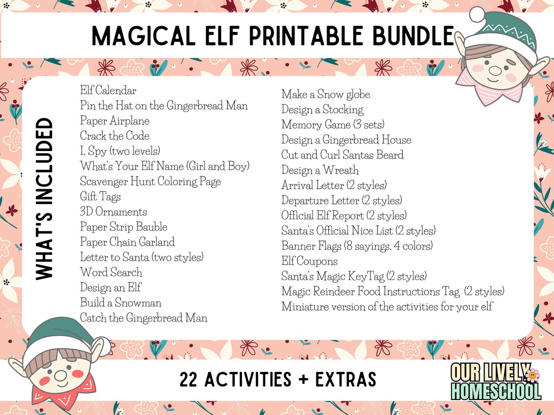 Magical Christmas Elf Kit Digital Download / Elf Activity Kit ...