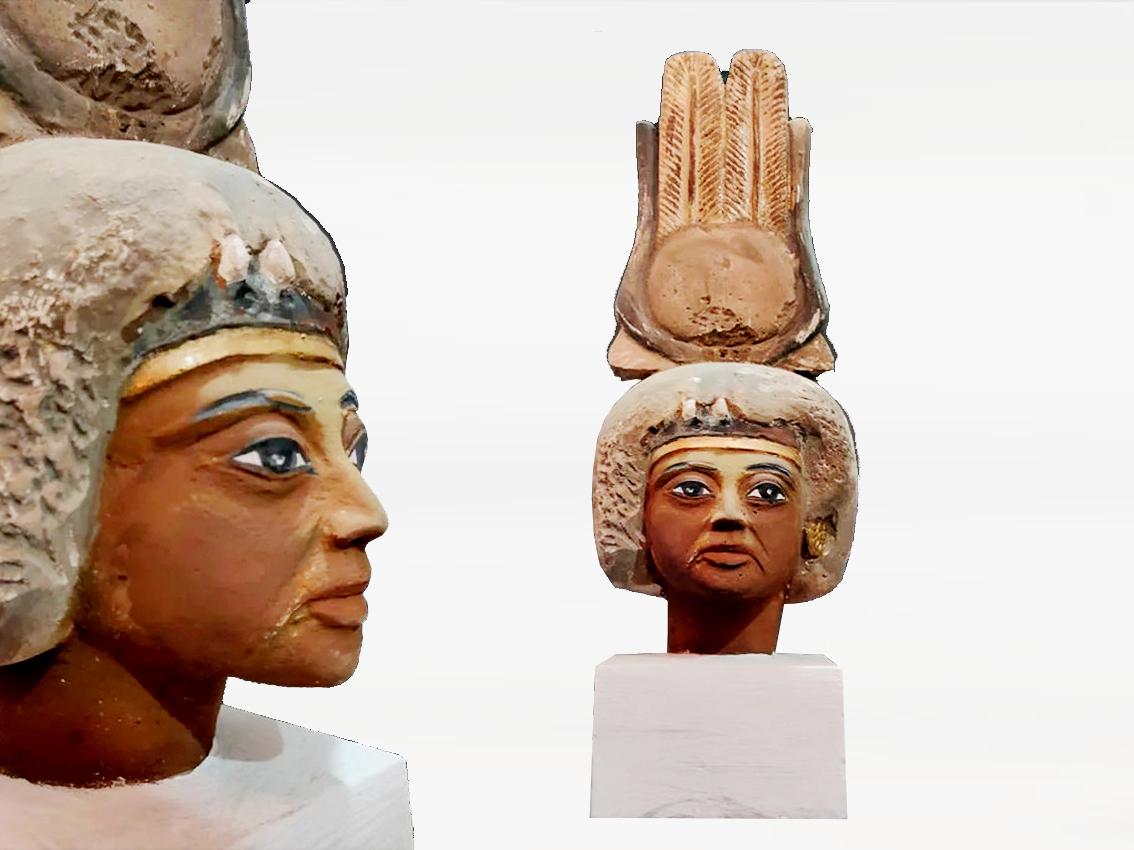 Queen Tiye Statue: Egyptian Basalt Sculpture, Museum Copy - Etsy