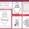Sacred Heart of Jesus Worksheet Bundle, Christian Coloring Pages, Bible ...