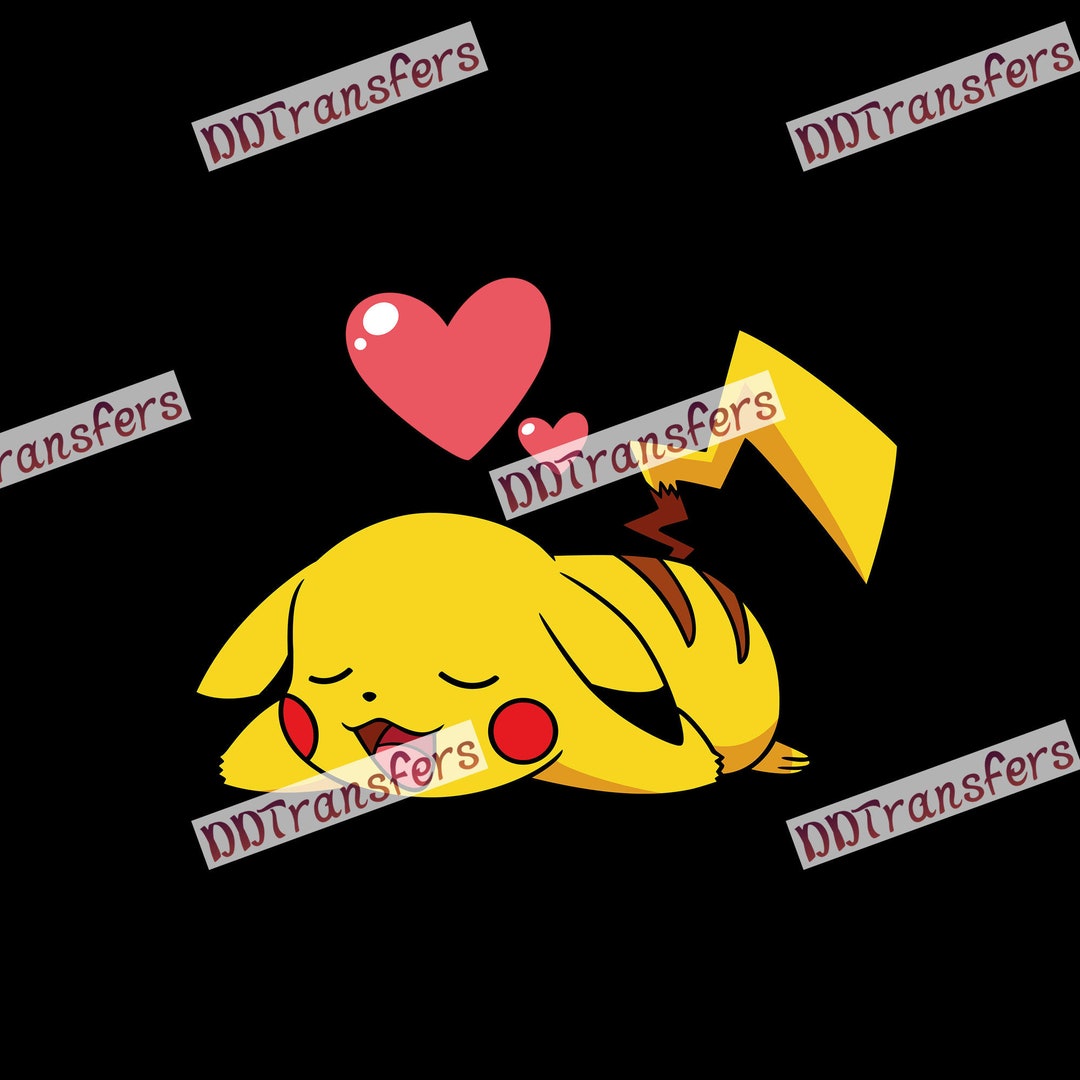 Fan Art Pocket Monster - Sleepy Heart Pika - Ready to Press - DTF ...