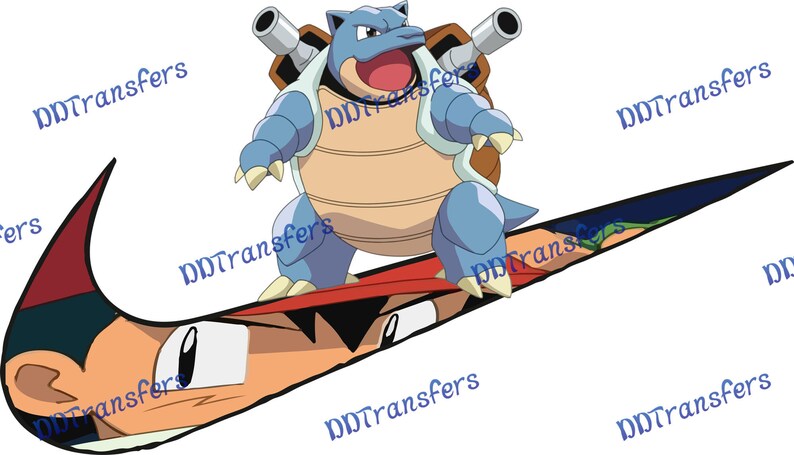 Pocket Monster Fan Art - Blastoise & Ash - Ready to Press - DTF ...