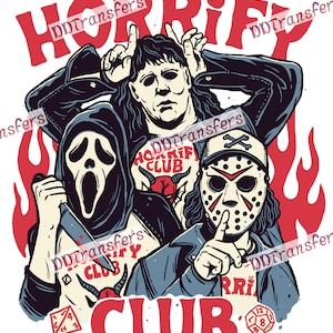 Fanart/movie/horror - Horrify Club - Ready to Press - DTF Transfer - Etsy