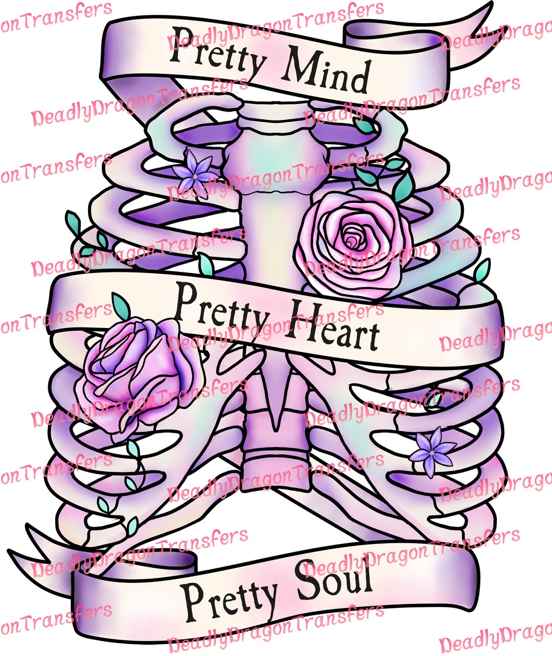 Pretty Mind, Heart, Soul - Ready to Press - DTF Transfer - Etsy
