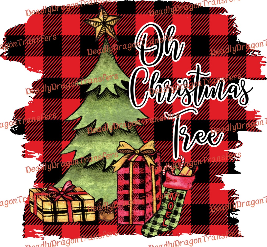 Oh Christmas Tree Flannel - Ready to Press - DTF Transfer - Etsy
