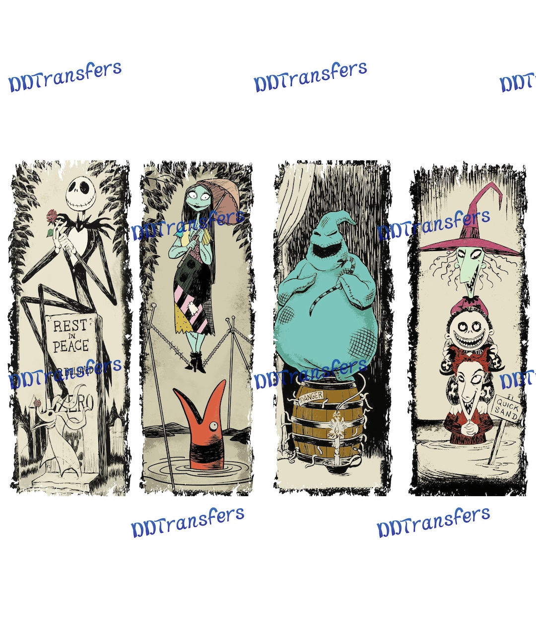 Fan Art Happy Halloween Panorama 2 - Ready to Press - DTF Transfer - Etsy