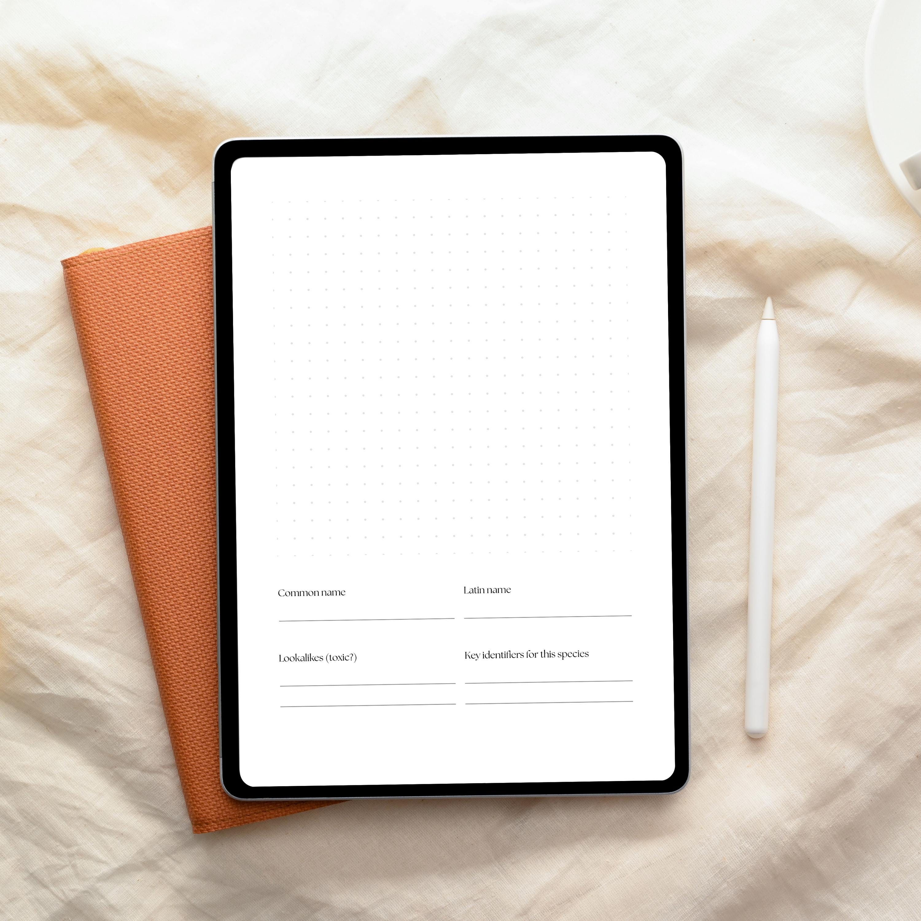 Digital Foraging Journal, Printable Foraging Journal, Foragers Field ...