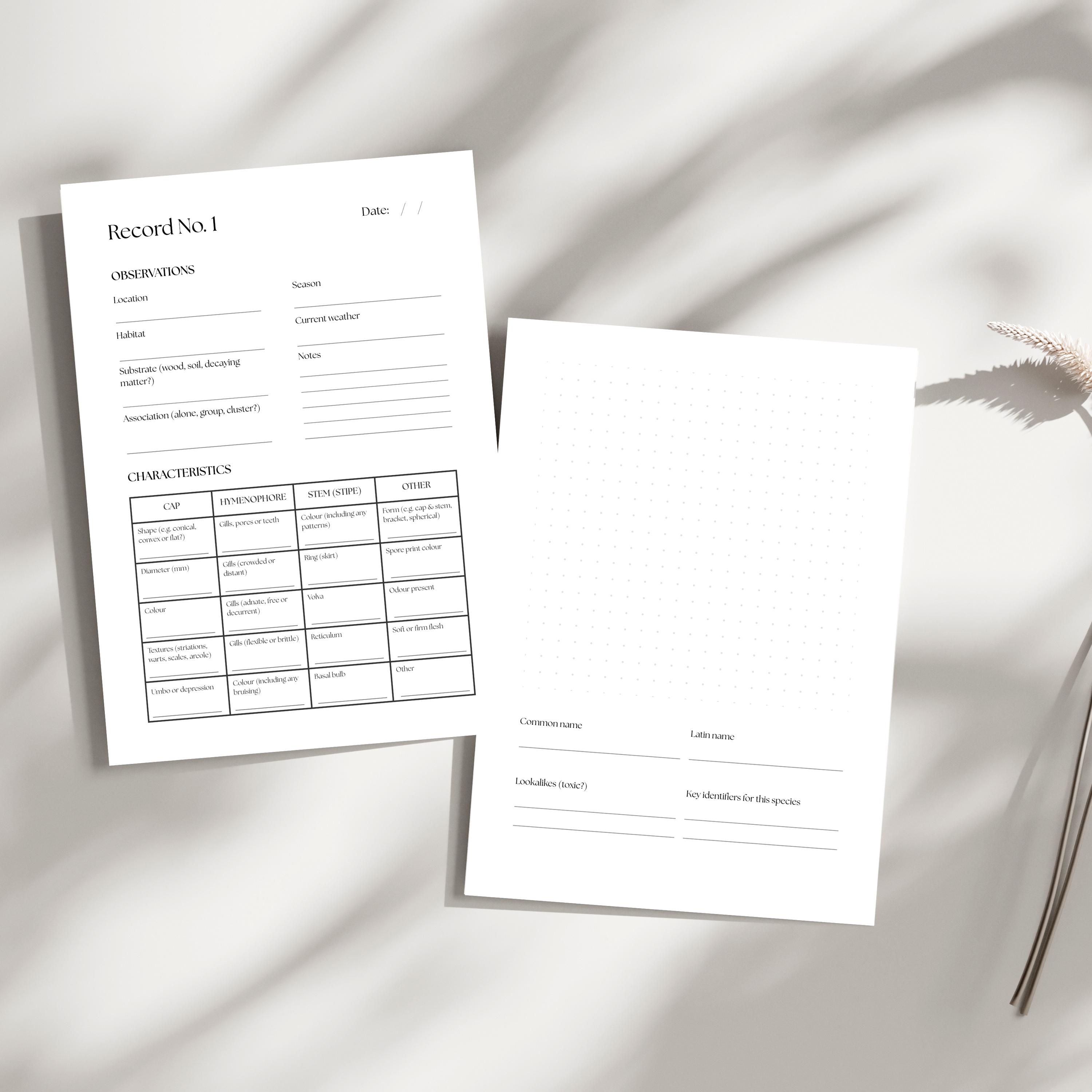 Digital Foraging Journal, Printable Foraging Journal, Foragers Field ...