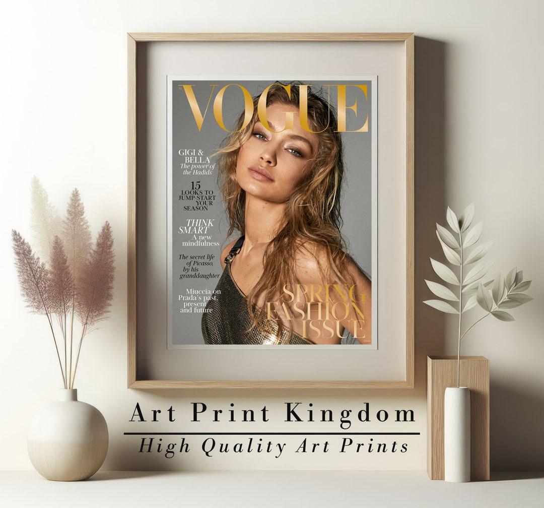 Fashion Magazine Poster Retro Fashion Art Magazine Cover Magazine Print ...