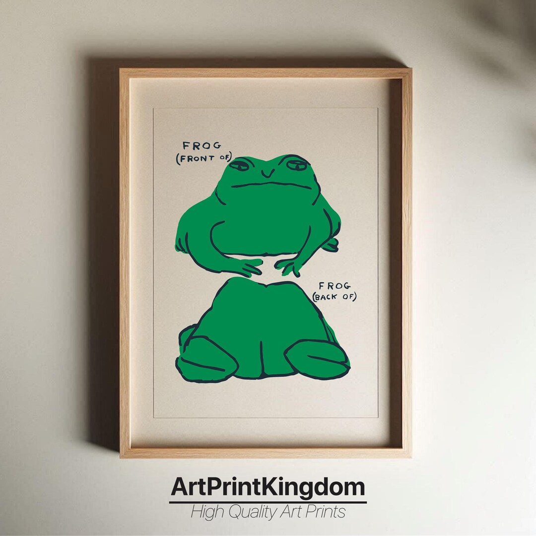 David Shrigley - Frog Front Of, Quirky Wall Art, Pop Art Decor, Funny ...