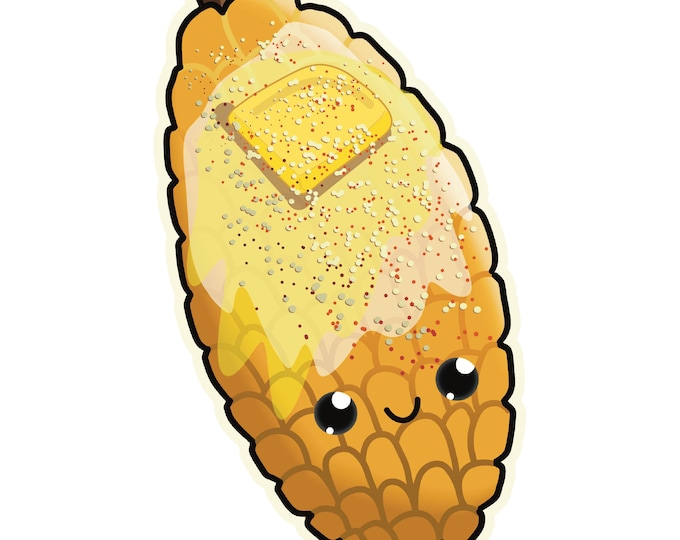 3 Elote Kawaii Character Sticker - Etsy