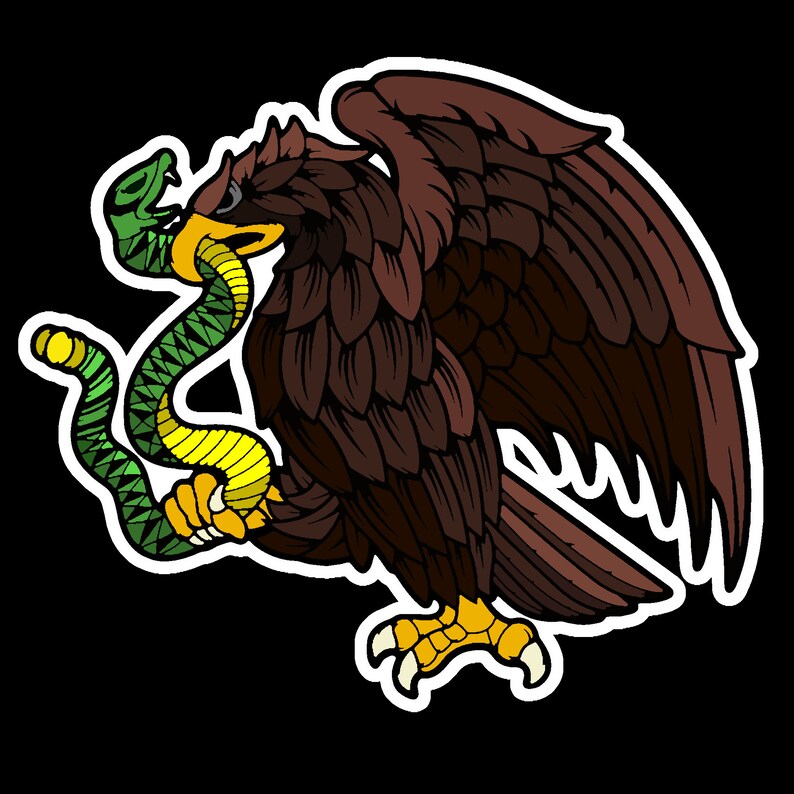 3 Aguila Mexicano Sticker - Etsy