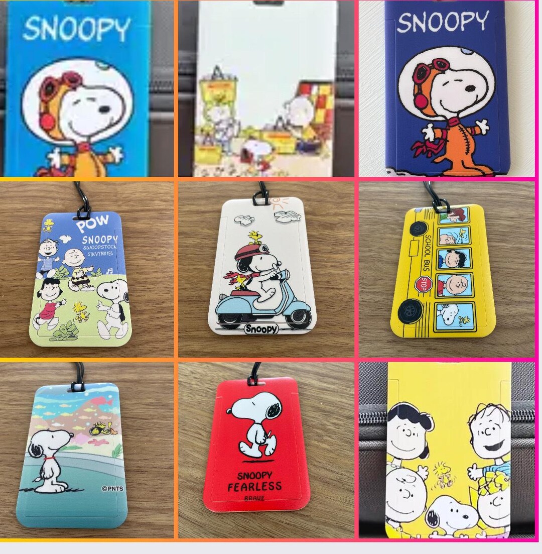 Snoopy Luggage Tag - Etsy