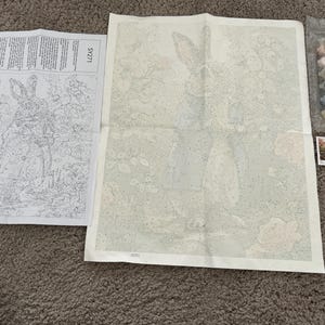 Rabbit Paint by Numbers Canvas - Etsy