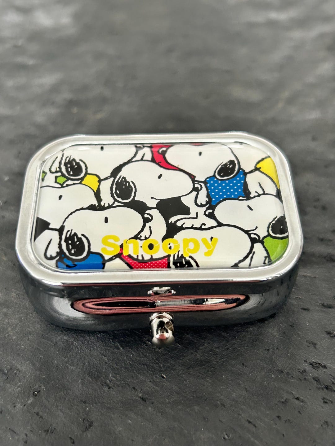 Snoopy Pill Box With Small Mirror - Etsy