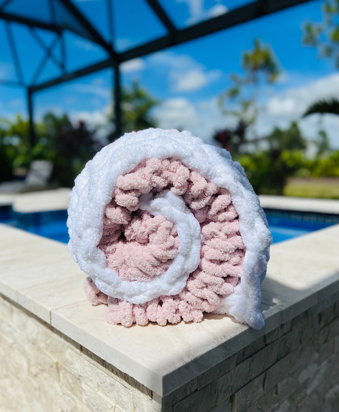 Chunky Hand Knit Blanket - Standard - Etsy