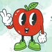 Apple Retro Png, Cartoon Food PNG, Healthy Food, Retro Apple PNG, Retro ...