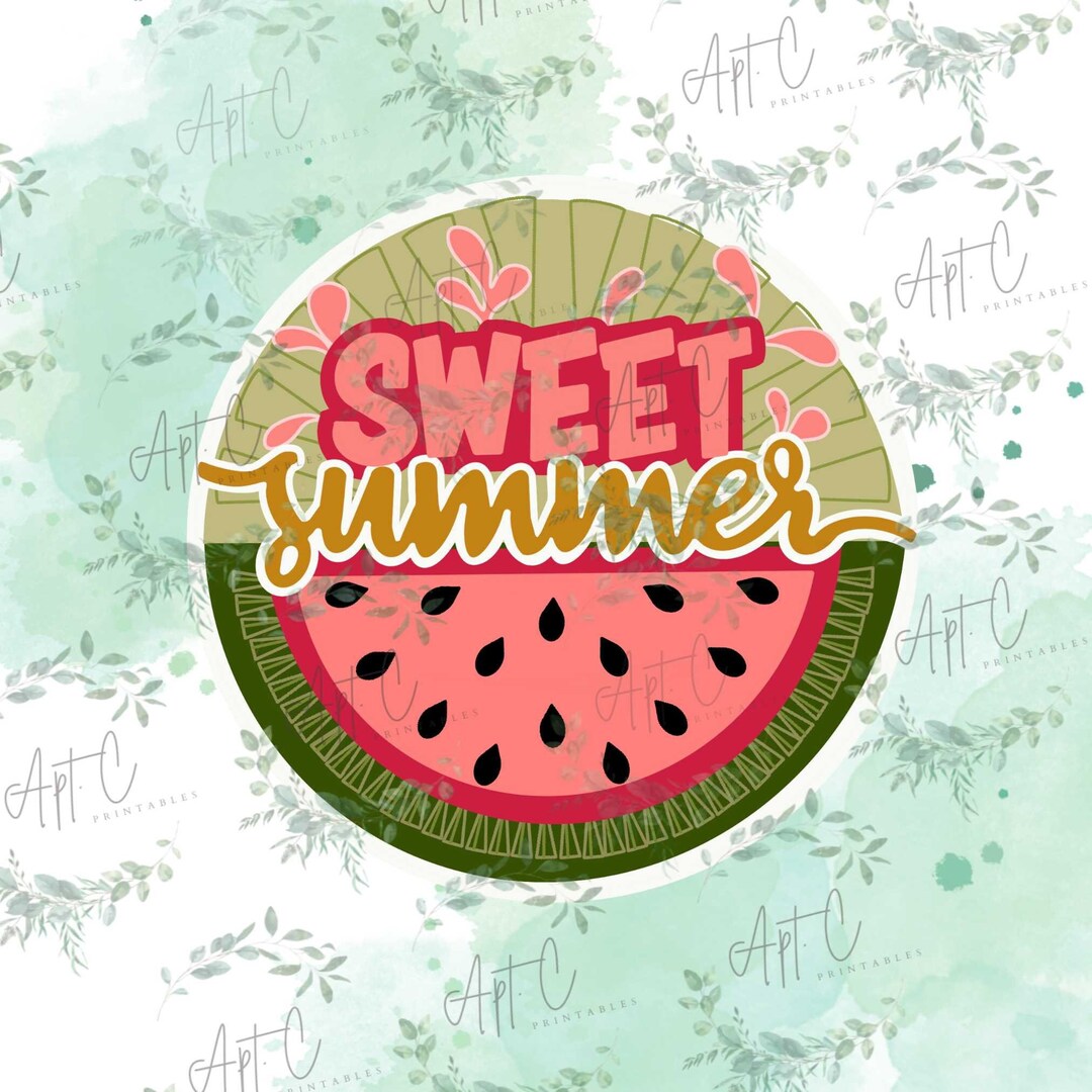 Sweet Summer Watermelon PNG JPG, Watermelon Theme Clipart, Summer ...