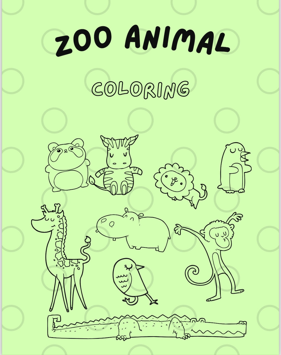 Zoo Animal Coloring Book: 15 Exciting Pages - Etsy
