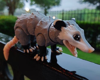 Opossum Articulating Fidget Anxiety Toy Figurine Flexi Toy Desk Decor ...