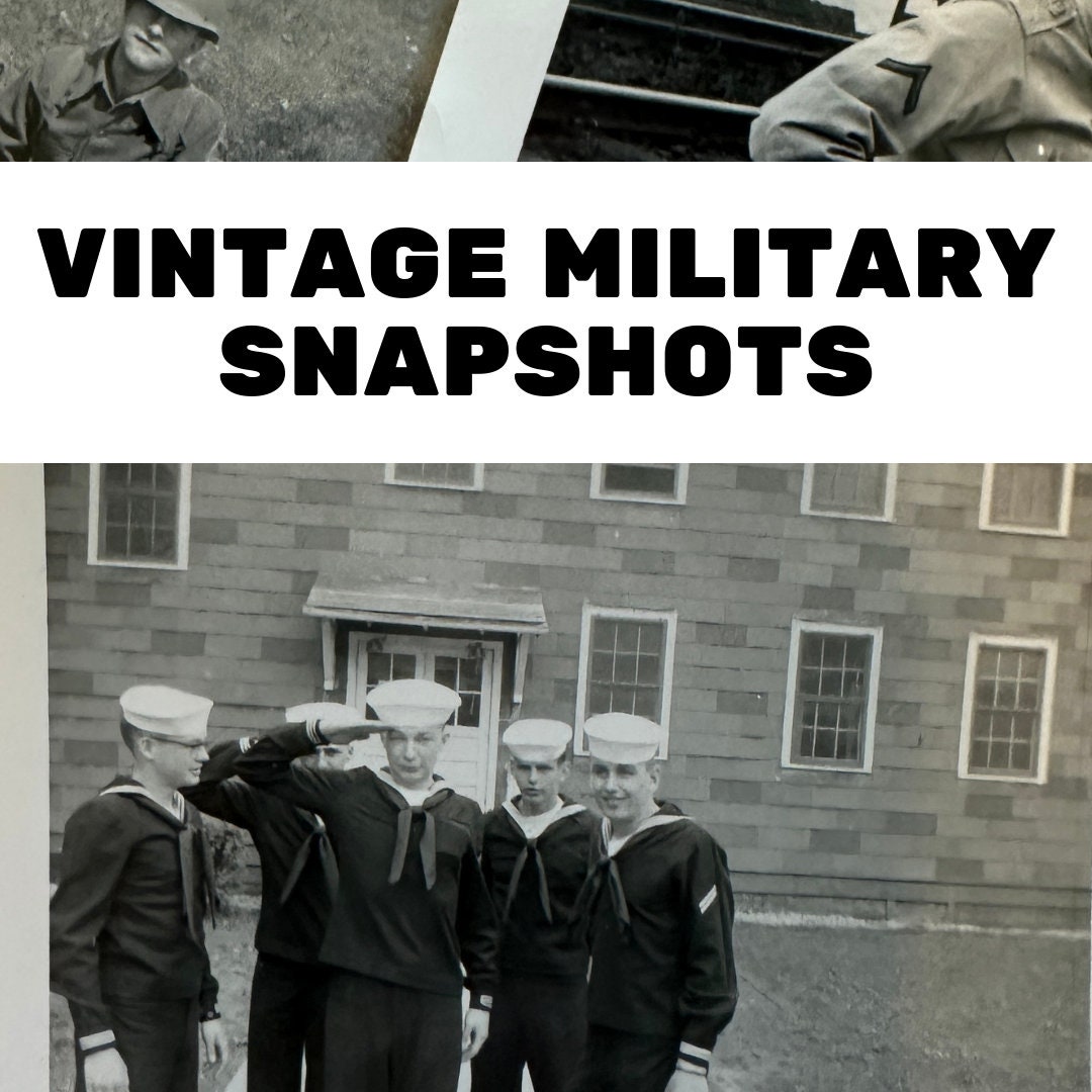 VINTAGE MILITARY PHOTOS Variety Lot - Old Black & White Found Snapshots ...