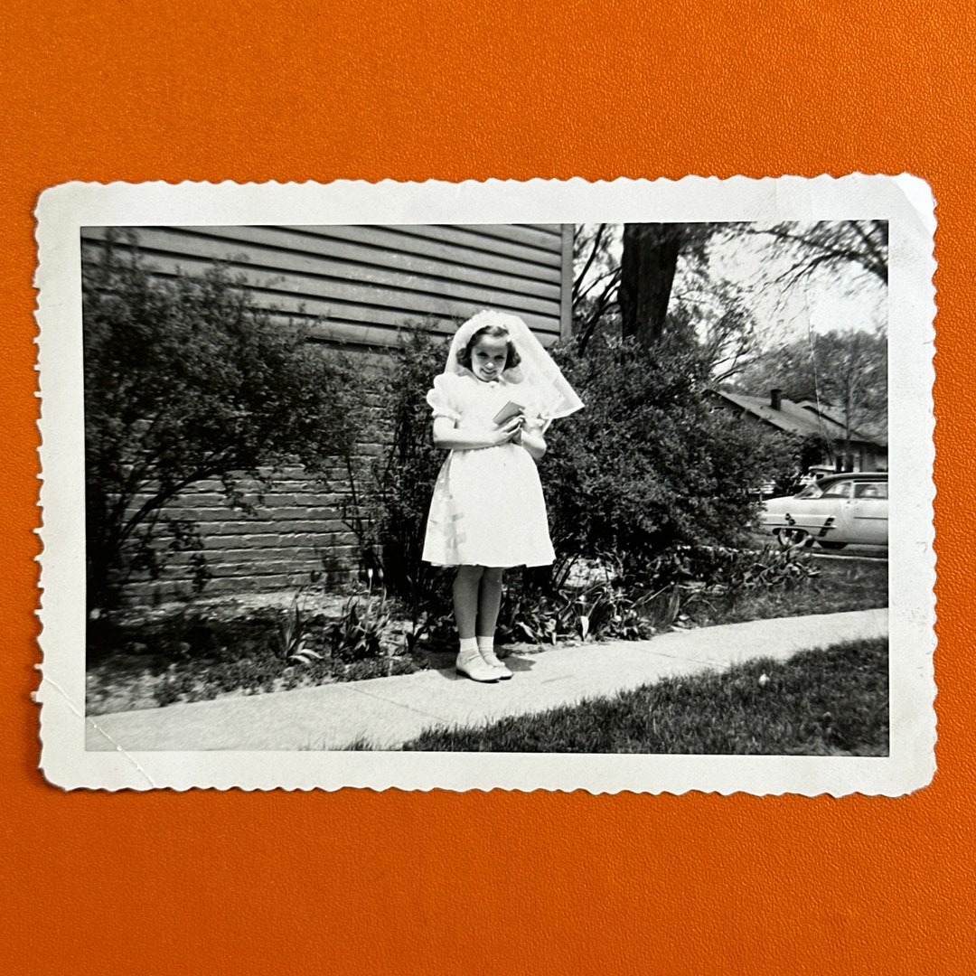 Creepy First Communion - Vintage Photograph - Original 1950s Snapshot ...