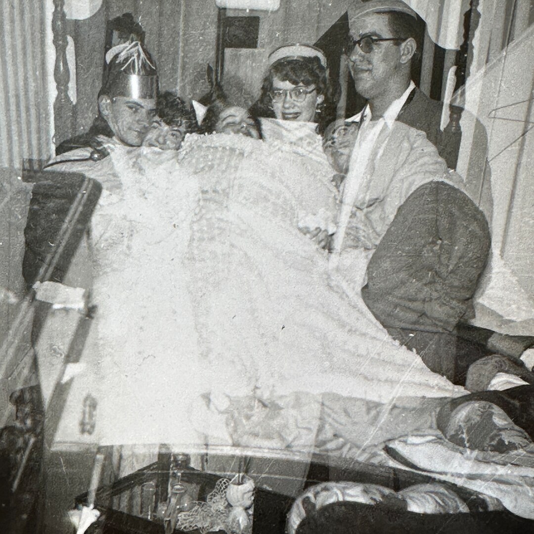 Weird Dizzy Double Exposure VINTAGE PHOTO Original Snapshot Party Hats ...