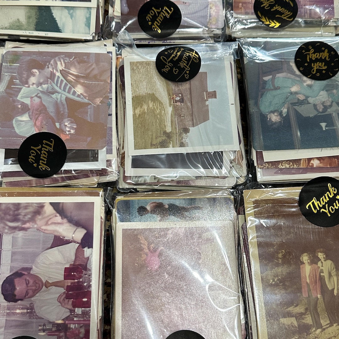 100 Boring/bad VINTAGE COLOR PHOTOS Lot of Original Snapshots White ...