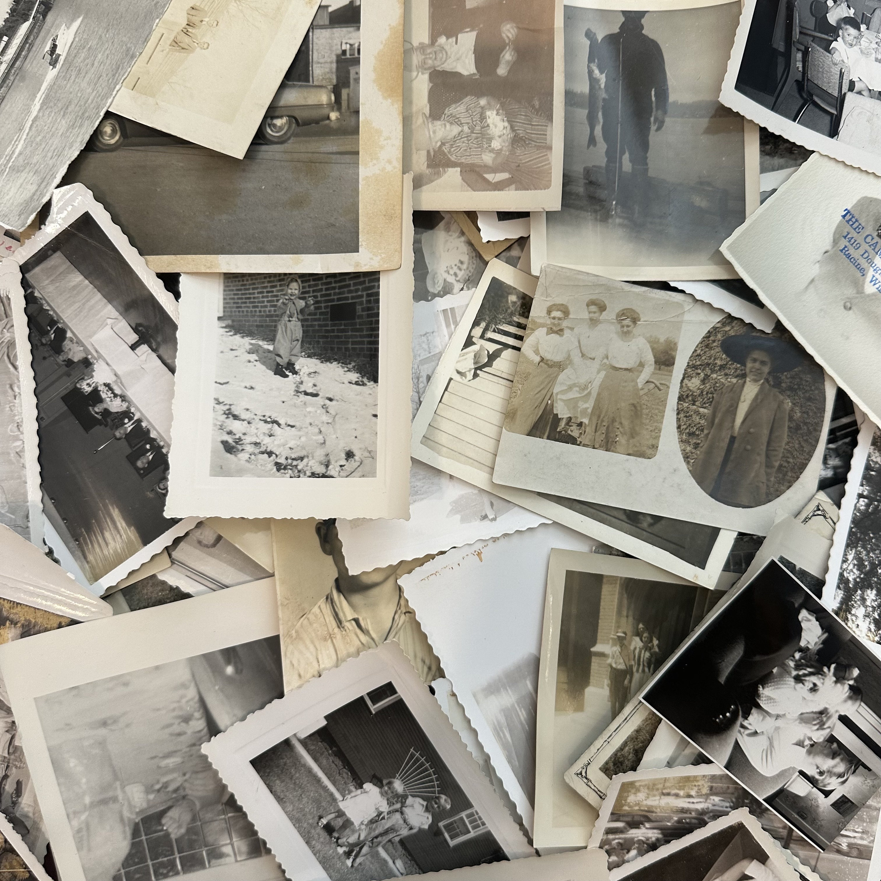 100 Boring, Bad, or Damaged VINTAGE PHOTOS! LOT of 100 Original Black ...